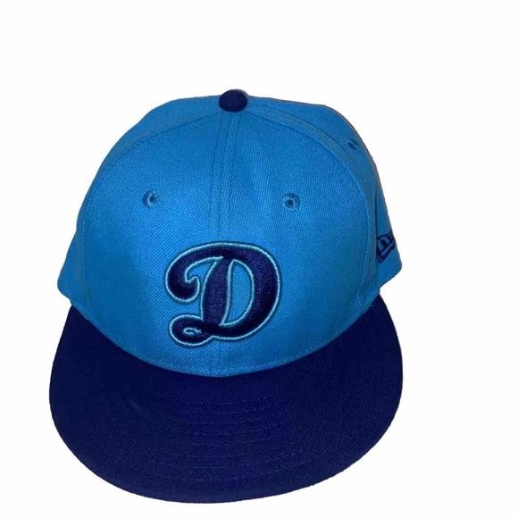 New Era | Accessories | Dodger Letter D 2 Tone Blue Fitted Cap | Poshmark